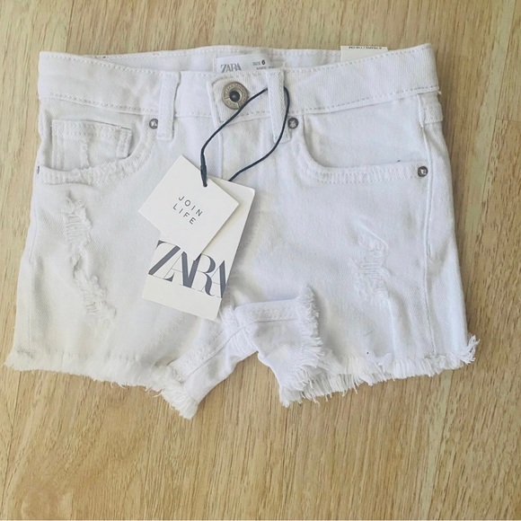 Zara | Bottoms | Zara White Denim Shorts | Poshmark